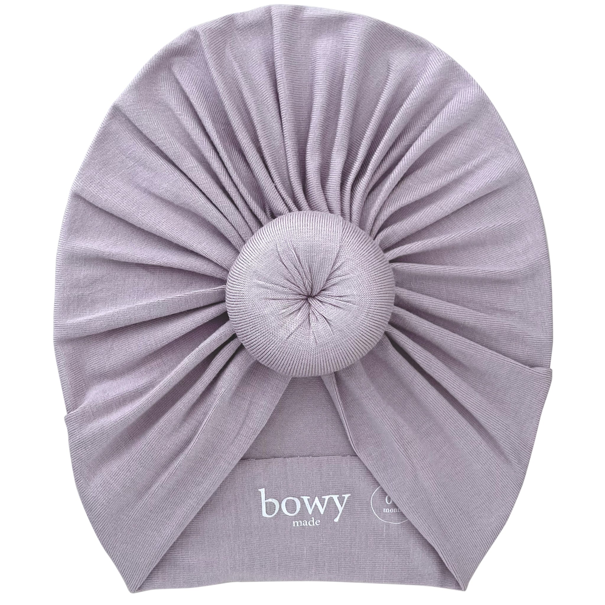 Traditional Baby Turban - Lilac - Bowy Made – Bowy Made