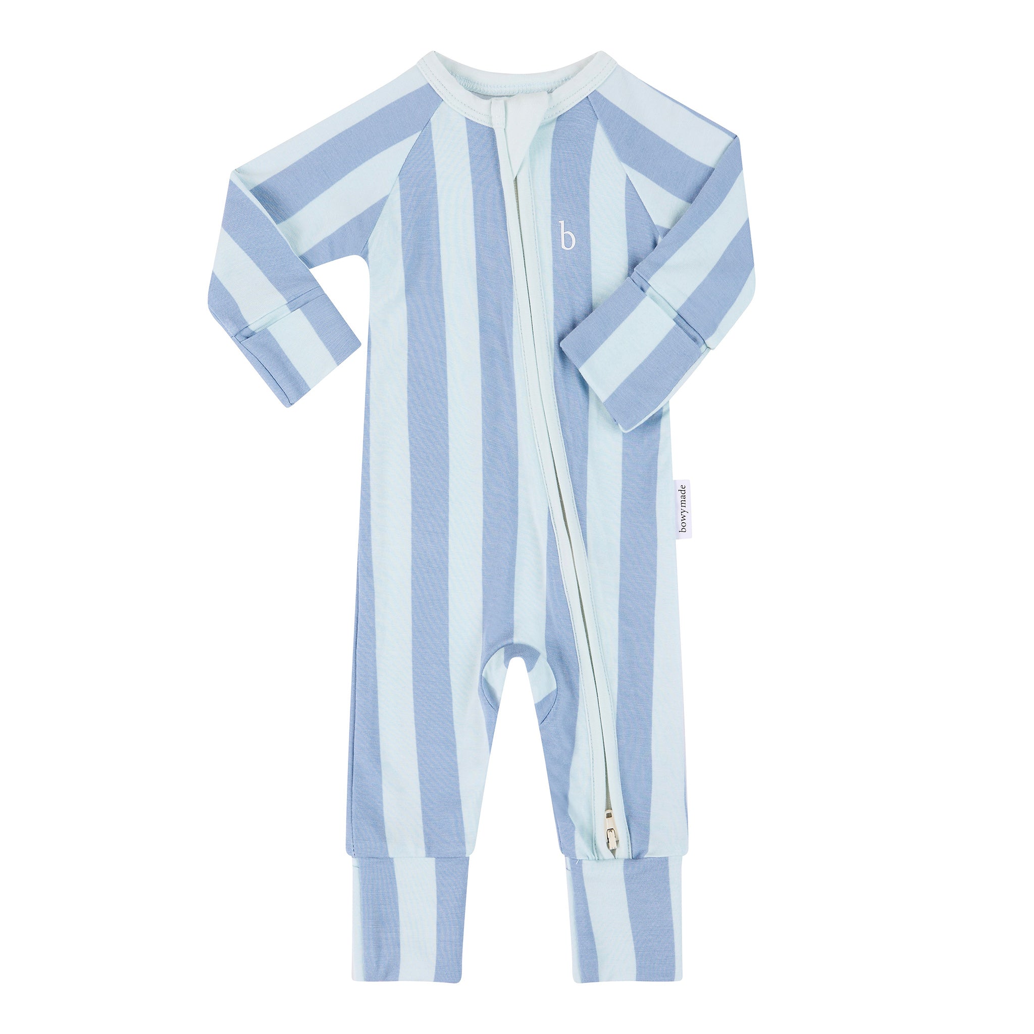 SoftLuv Onesie - Blue Jay Stripe – Bowy Made