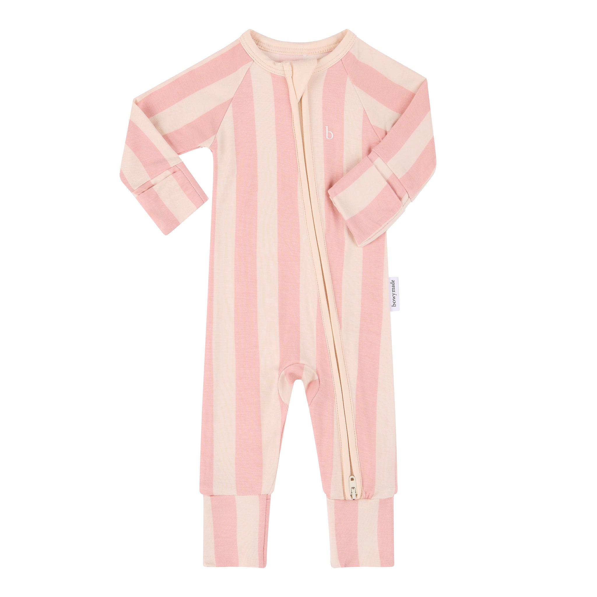 SoftLuv Onesie - Pink Musk Stripe – Bowy Made