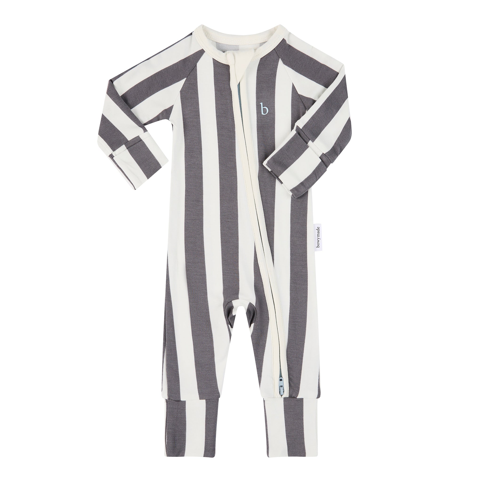 SoftLuv Onesie - Slate Stripe – Bowy Made