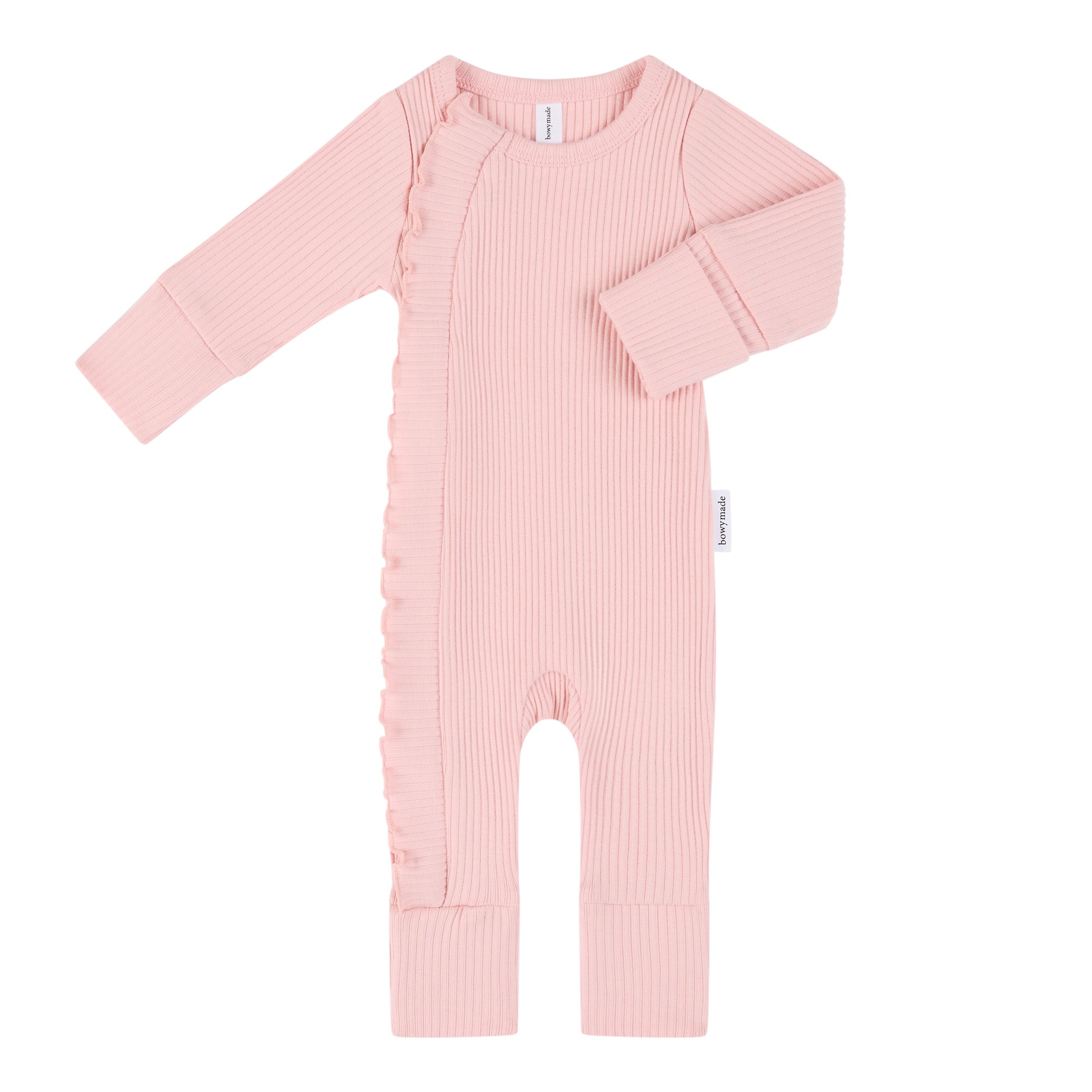 Baby Frill Onesie - Dusty Pink – Bowy Made
