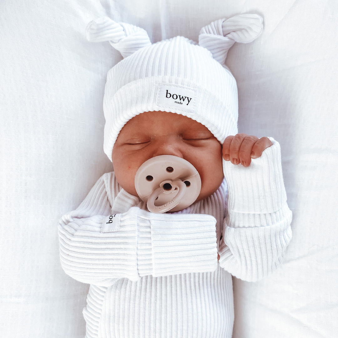 Double Knot Beanie White
