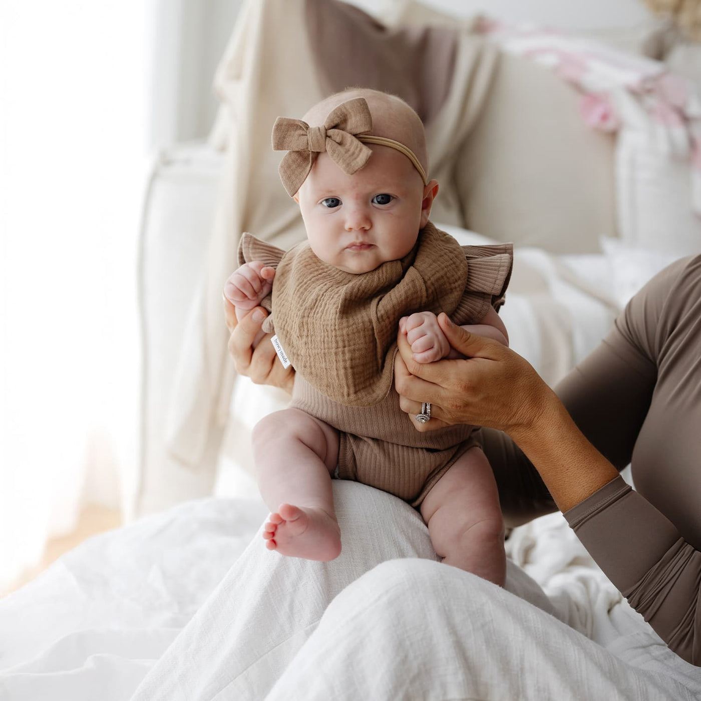 Cedar Cotton Dribble Bib | Bowy Made – Bowy Made